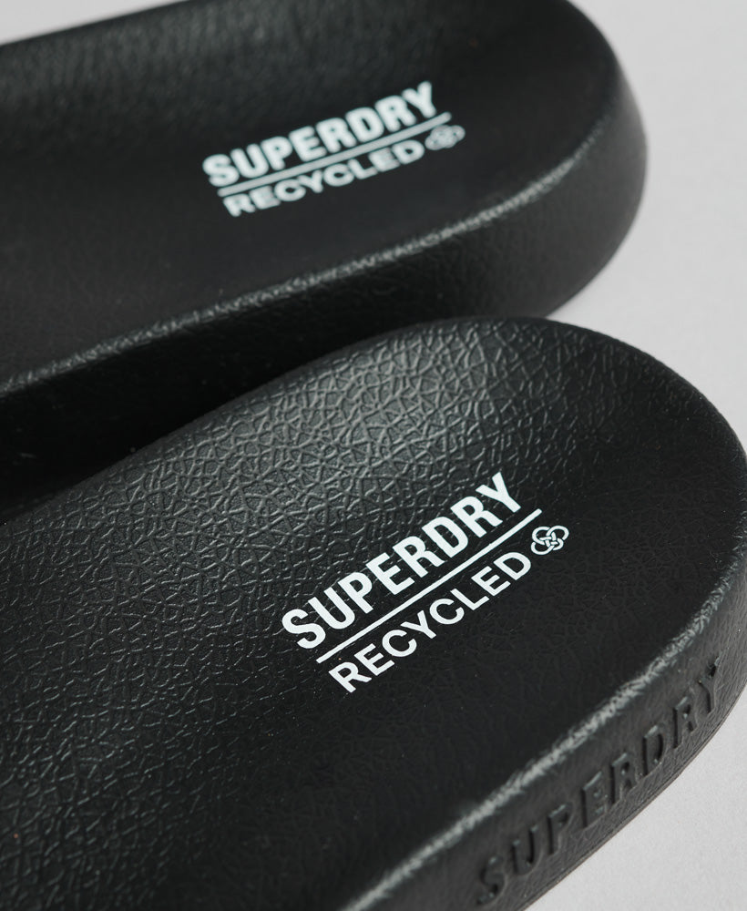 Code Core Pool Sliders - Black/Optic - Superdry - Accessories – Superdry Singapore